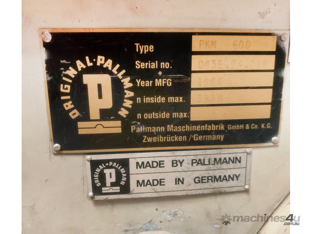 Used 1994 pallmann PRM600 Pulverizer Mill in DANDENONG SOUTH, VIC