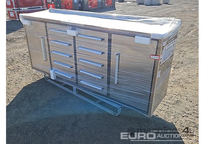 Used Steelman Steelman 7 Work Bench Tool Cabinet 10 Drawers 2 Doors ...