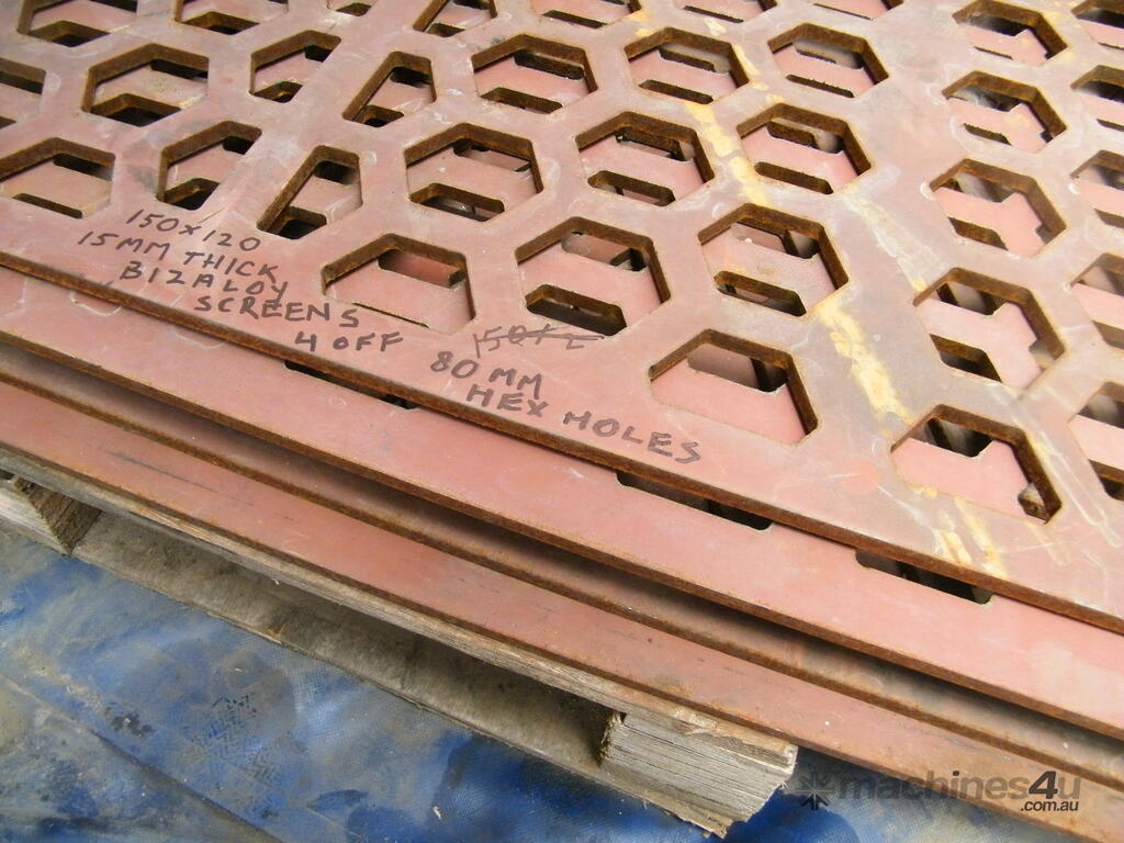 New bisaloy 80mm hex 4 x 1500x1200 mm Crushing & Screening (848357)