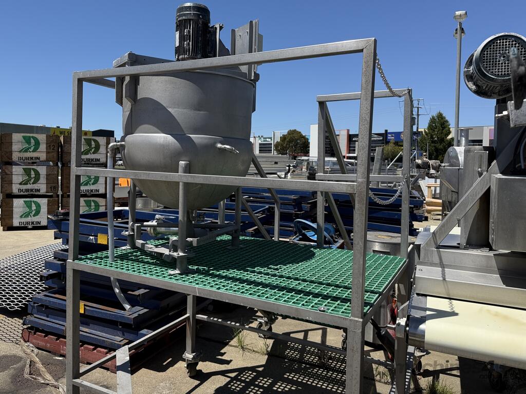 Used stainless steel Mixer Jacketed 740mm dia x 600mm high Platform ...