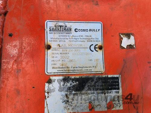 Used Cosmo BPF250 Flail Mower Mower Conditioners (1151659) - Listed on ...