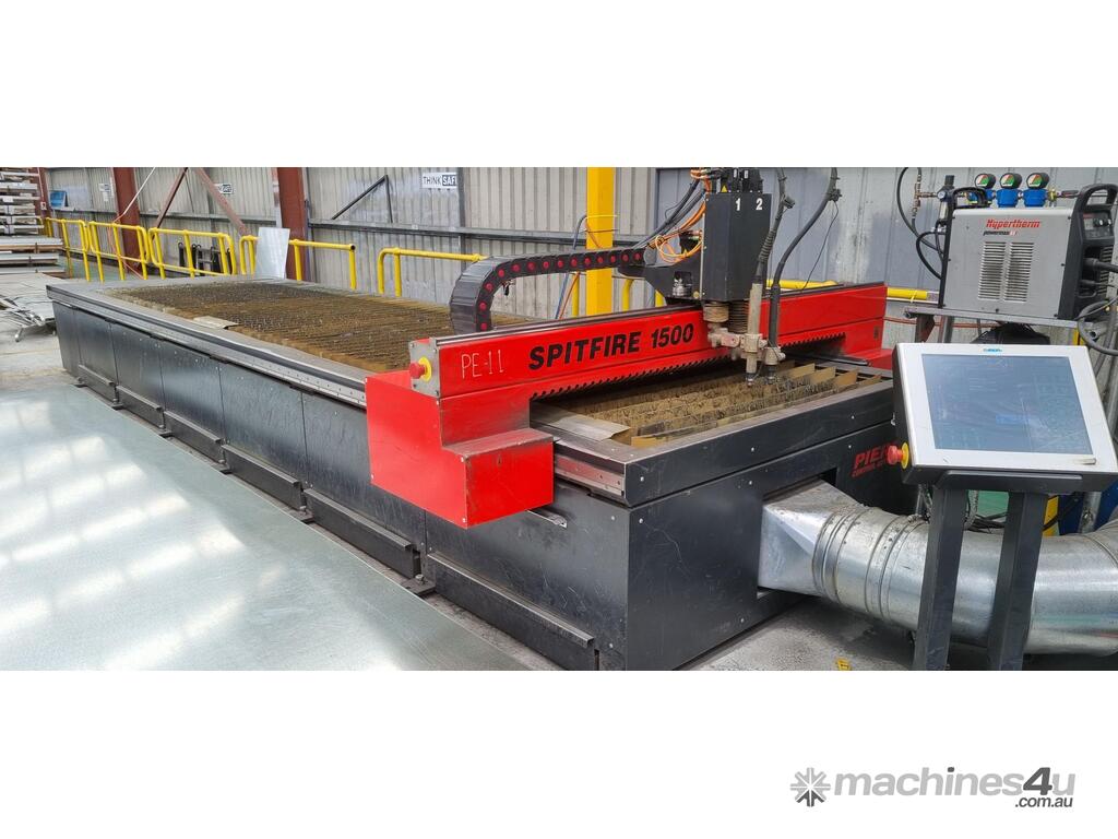 Used 2017 Pierce Control Automation CNC Plasma Cutter with Cutting and Marking Heads CNC Plasma ...