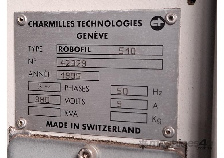 Used 1995 CharmillesTechnologies ROBOFIL 510 CNC Wire EDM (1124206 ...