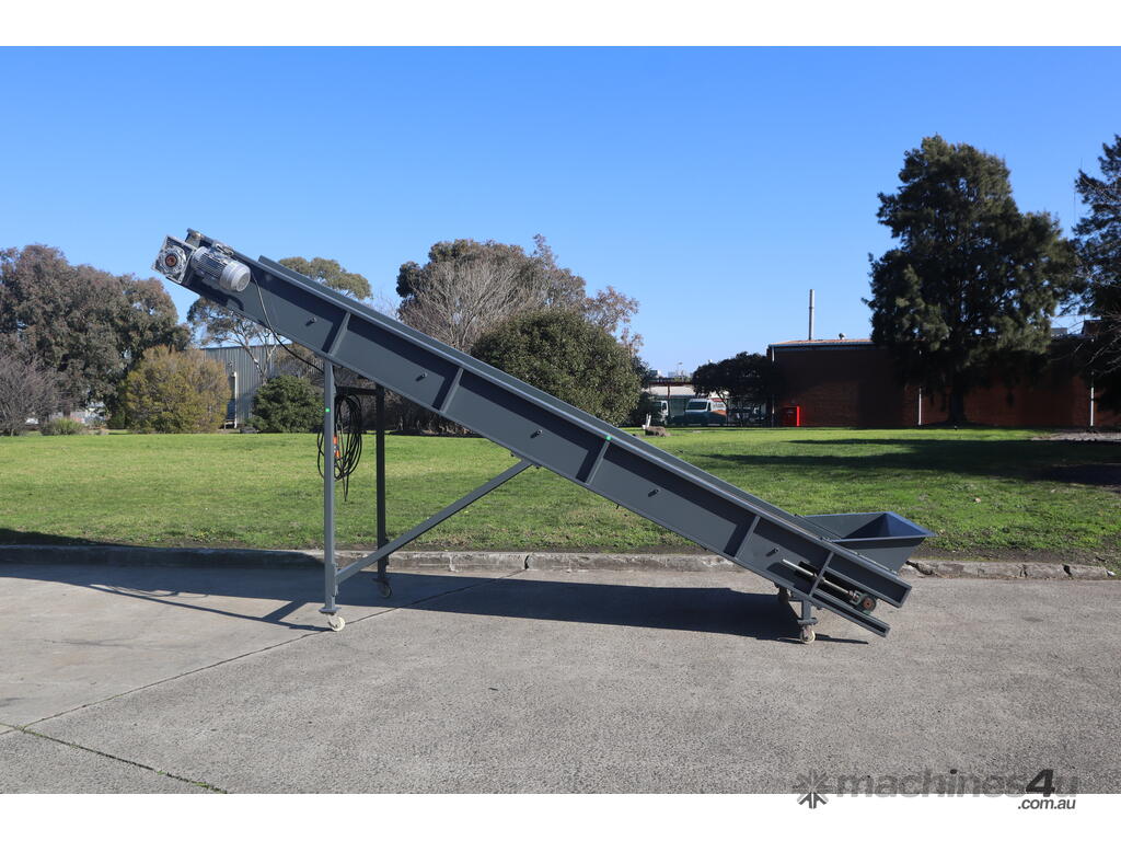 Used Incline Conveyor Motorised Incline Elevator Belt Conveyor - 2 4m ...
