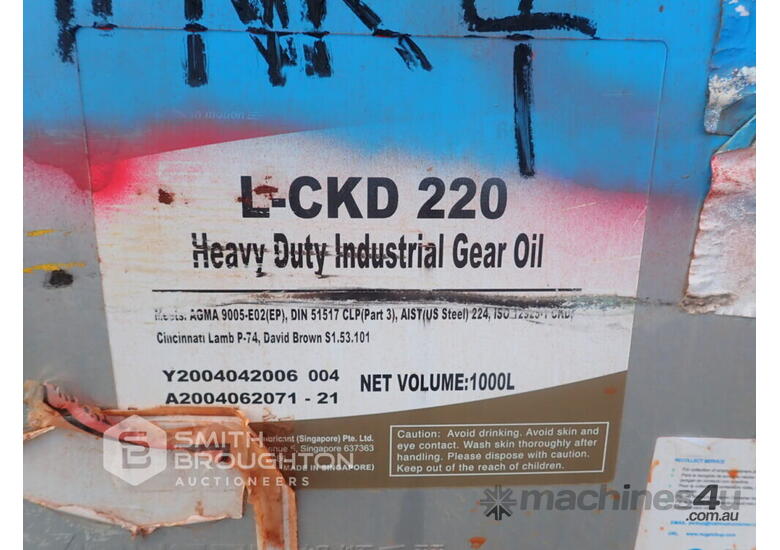 Buy Used 1000 LITRE L-CKD220 HEAVY DUTY INDUSTRIAL GEAR OIL UNUSED ...