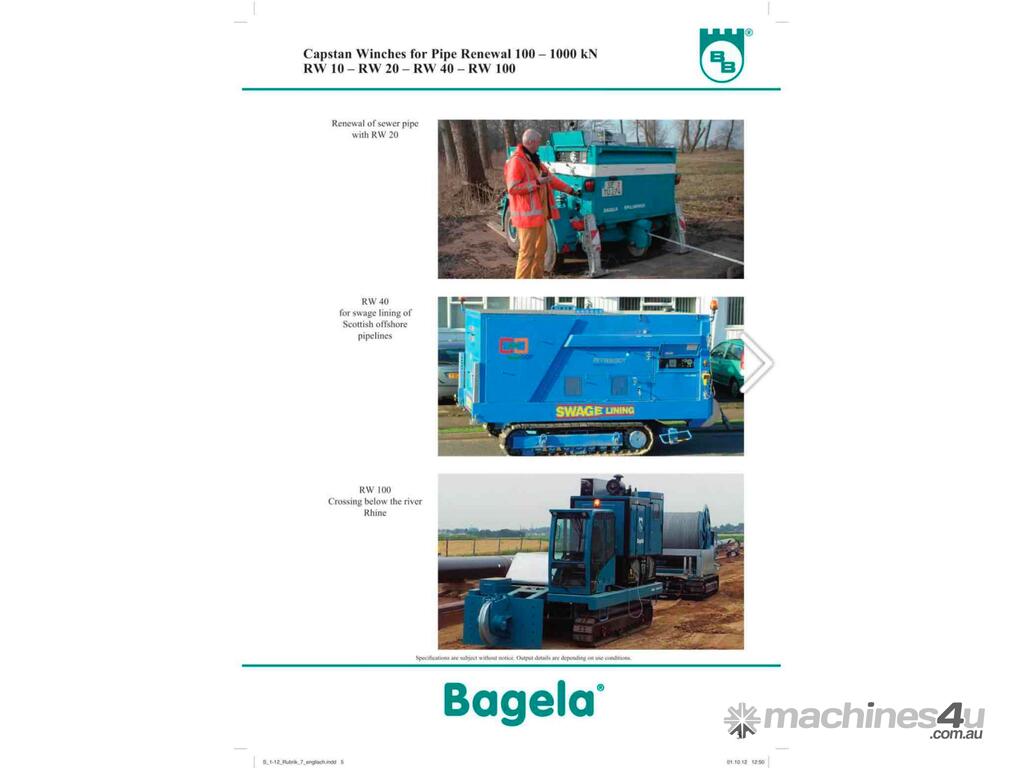 Used Bagella RW20 Portable Winches (819106)