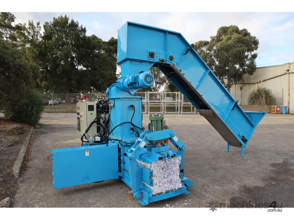 Used axo Paper Shredder Plant System with Auto Tie Baler and Conveyor ...