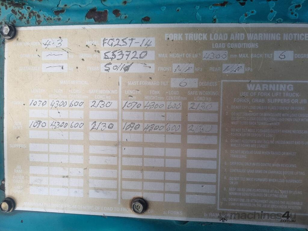 Used komatsu FG25T-14 Counterbalance Forklifts (878661)