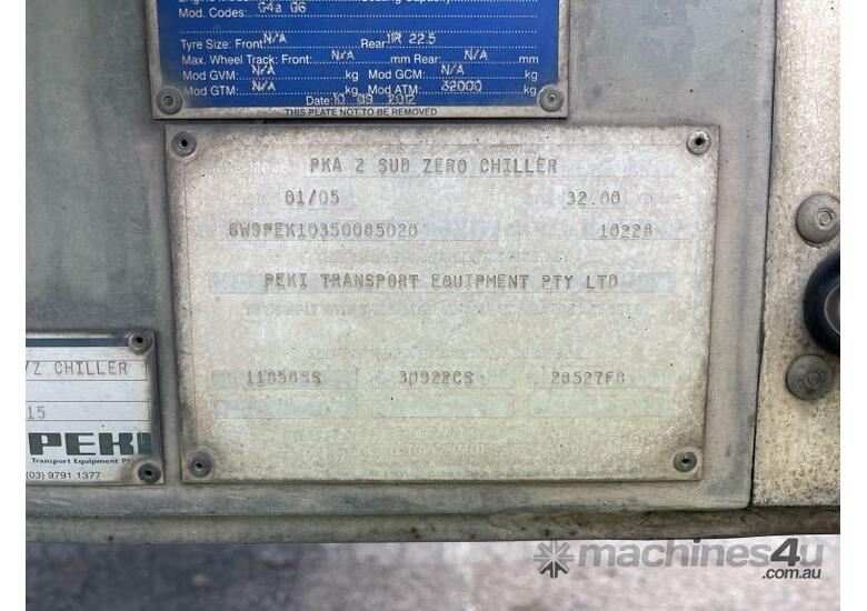 Buy Used 2005 peki 2005 Peki PKA 2 Sub Zero Chiller Trailers in ...