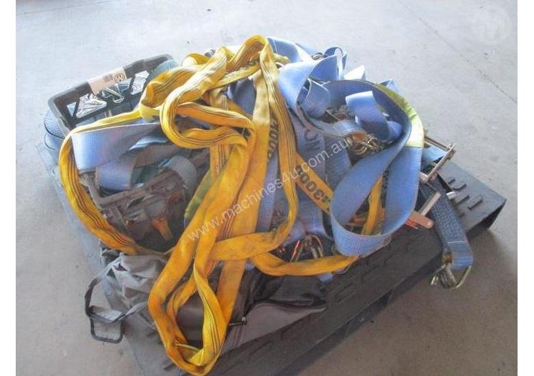 Used 1 Pallet Assorted 1 Pallet Assorted Straps slings Safety Harnesses ...