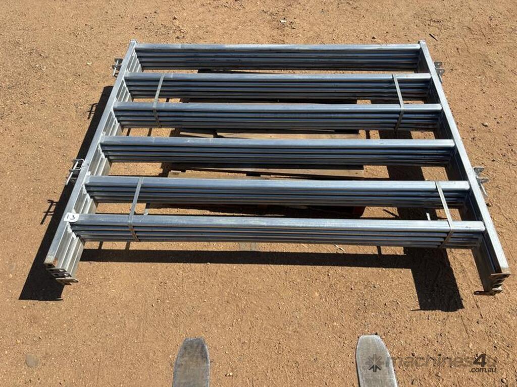 Used 5 X PORTABLE PANELS 6 RAIL 1780H X 2100W 50X25 Cattle Yard Gates ...