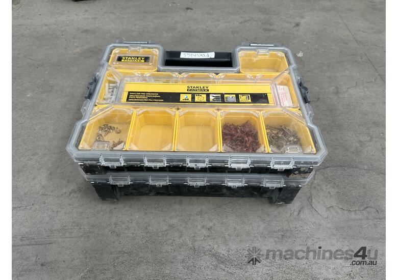Used STANLEY 2 x Stanley Interlocking Toolbox set including contents ...