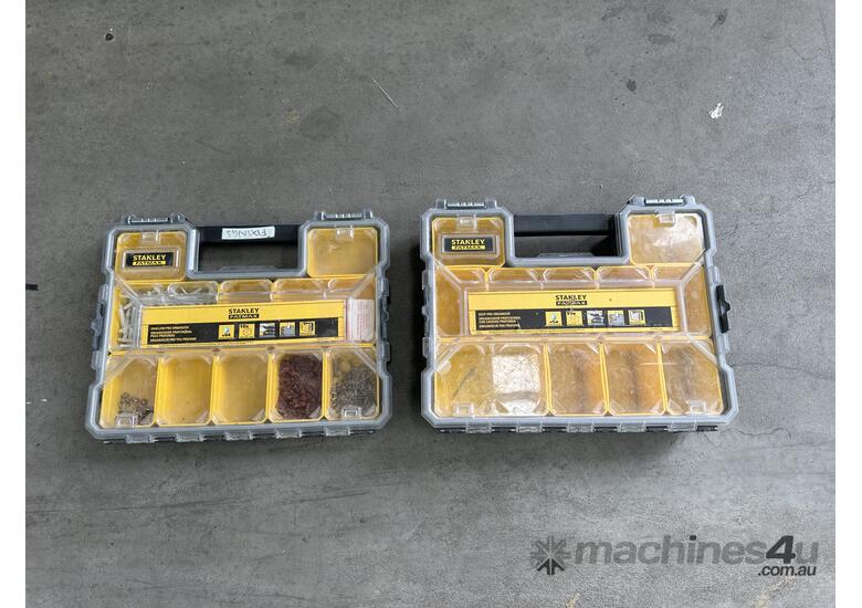 Used STANLEY 2 x Stanley Interlocking Toolbox set including contents ...