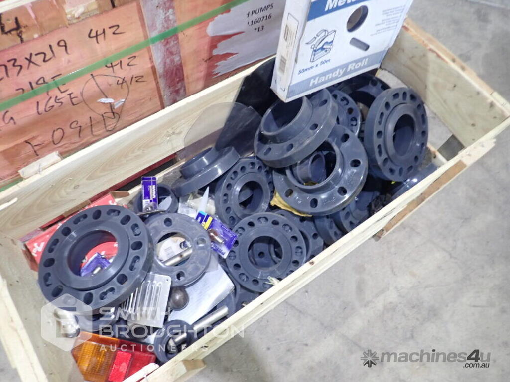 Used 1 X CRATE COMPRISING OF 4 X BUTTERFLY VALVES 1 X CRATE OF PIPE ...