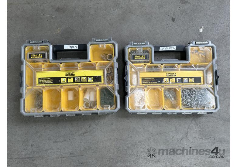 Used STANLEY 2 x Stanley Interlocking Toolbox set including contents ...