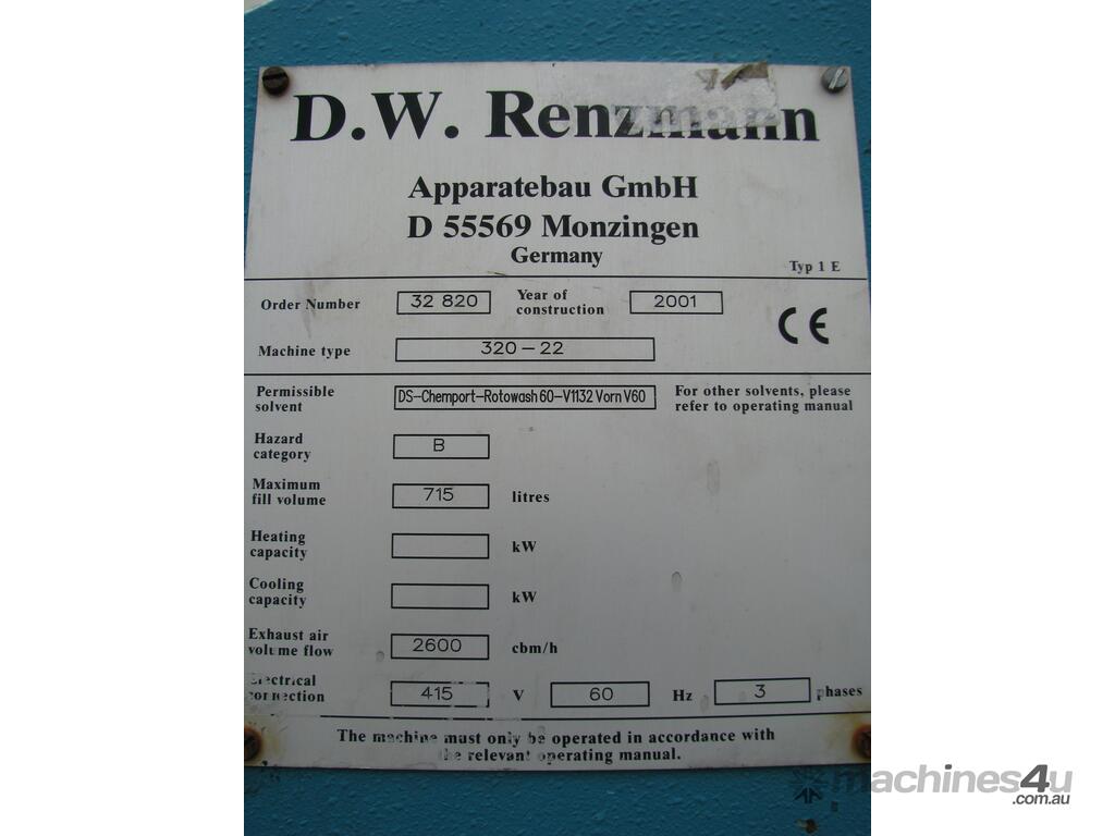 Used DW Renzmann Industrial Flameproof Parts Engine Block Washer ...
