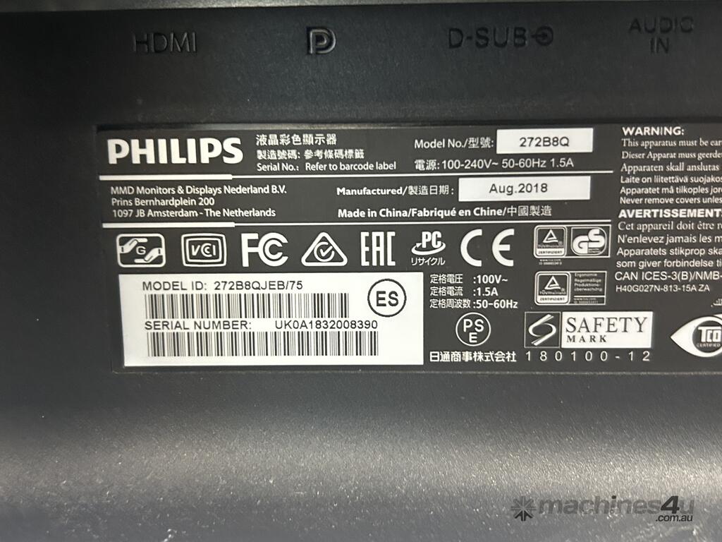 Used Philips 272B8Q - 27 inch QHD Monitor (1177869)