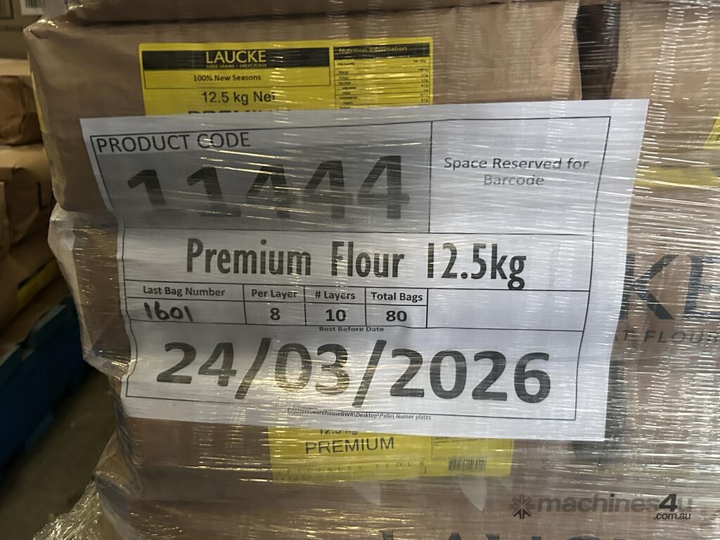 Used refer to below strict notes re Approx 80x Laucke 12 5kg Premium ...