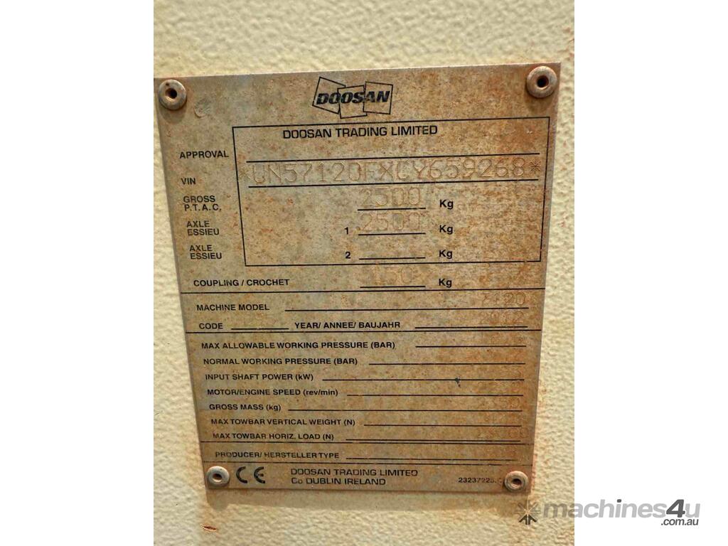 Used doosan 7120 Screw Compressors (1205207)