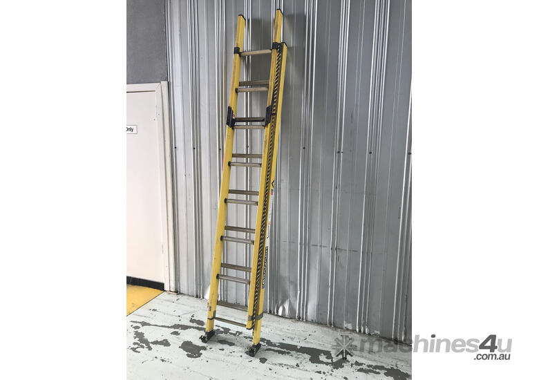 Used Branach Branach Fiberglass Extension Ladder 2 7 to 3 9m with ...