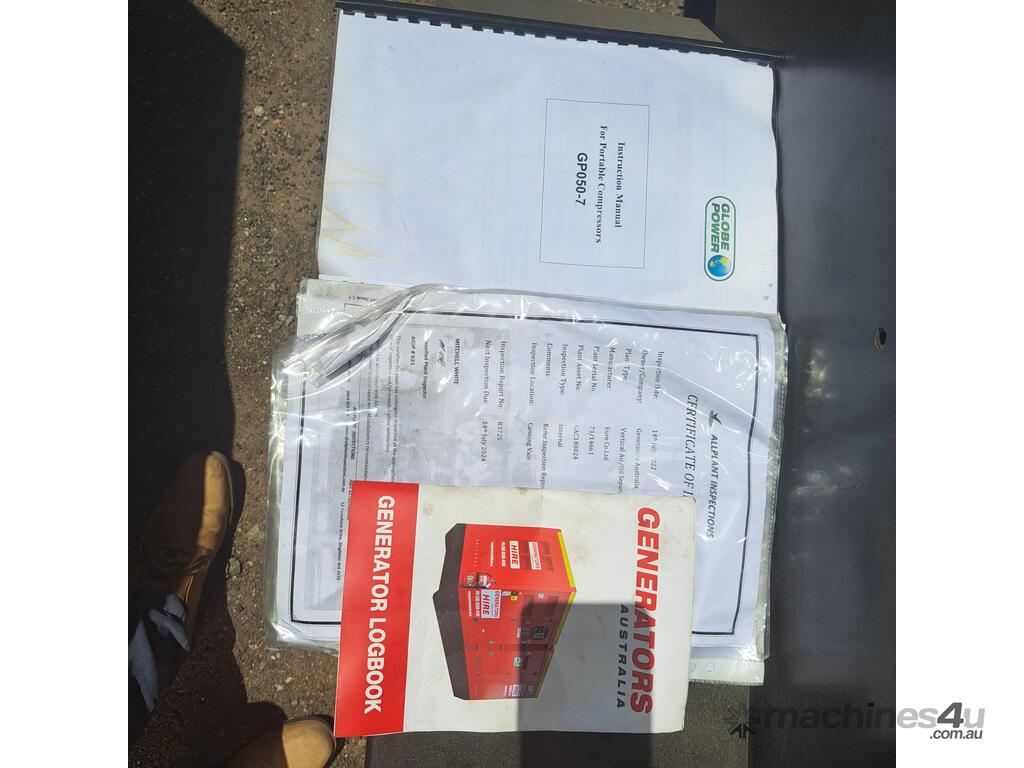 Used 2021 Globe GP050-7 Towable Portable Compressor (921007)