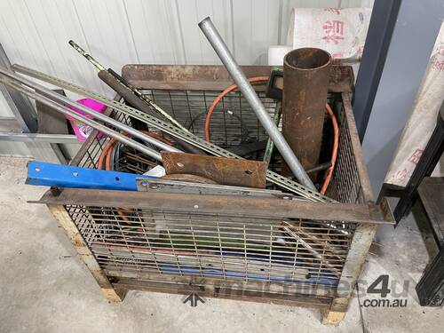 Used Steel Stillage with Various Scrap Steel Racking/Shelving/Storage ...