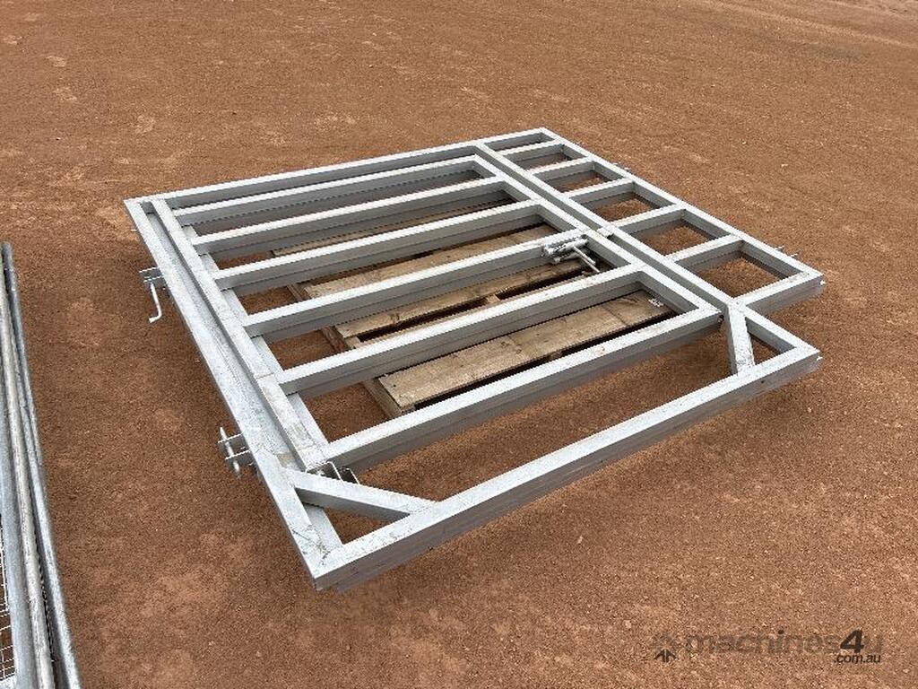 Used 2 x PORTABLE PANEL GATES 1995H x 2080W 50x50 Fencing in , - Listed ...