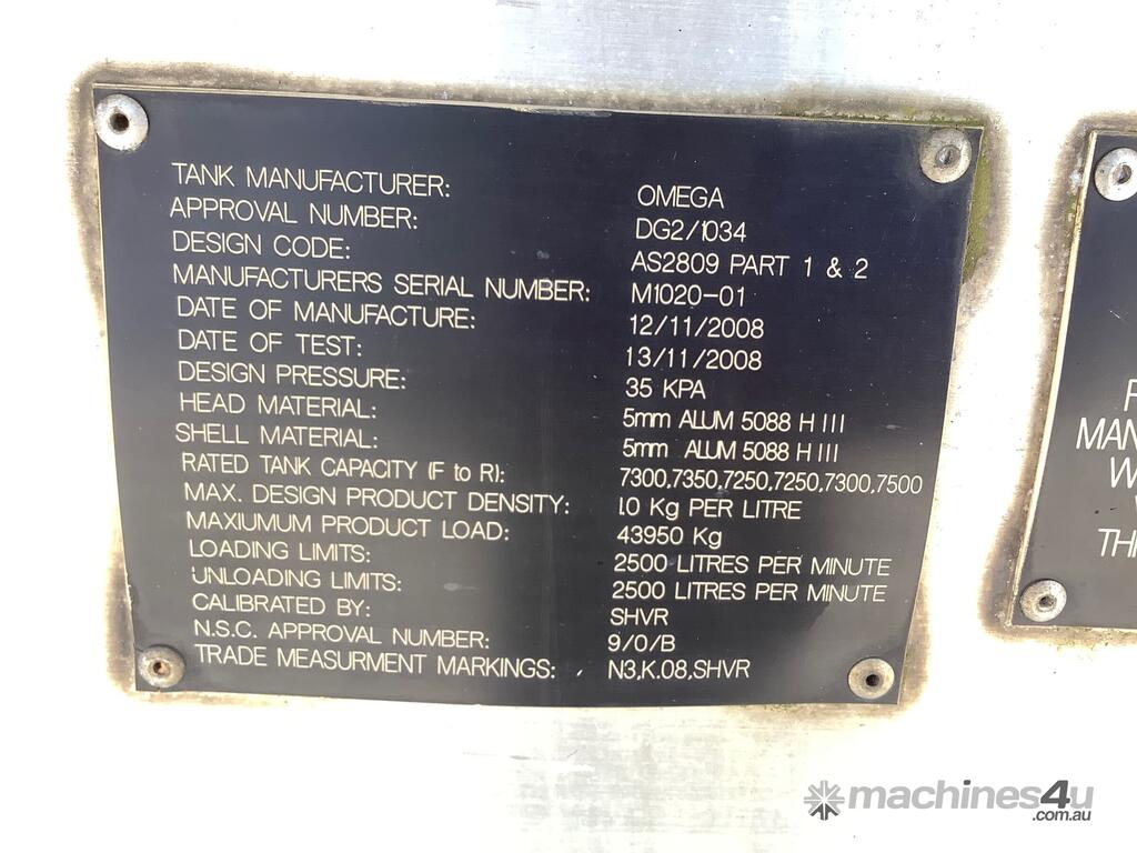 Buy Used 2008 omega 2008 Omega Tri Axle Fuel Tanker Trailers (1116471 ...