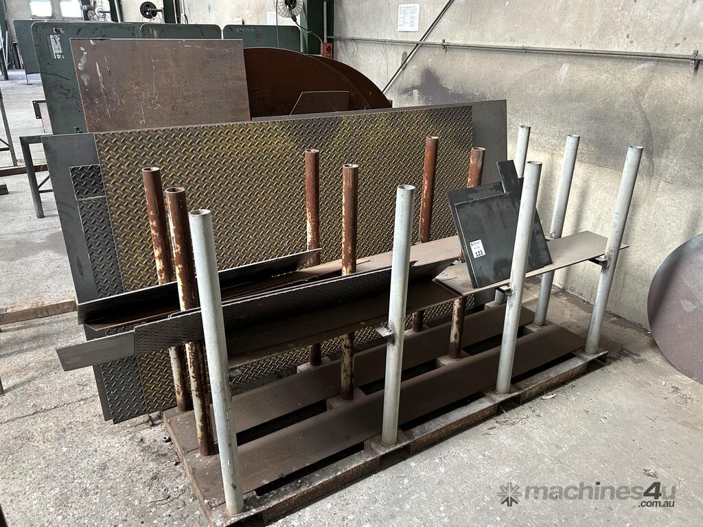 Used Steel Fabricated Storage Racks Including Contents Of Scrap Metal ...