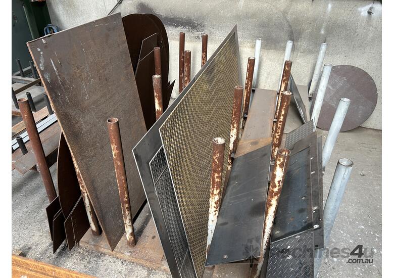 Used Steel Fabricated Storage Racks Including Contents Of Scrap Metal ...