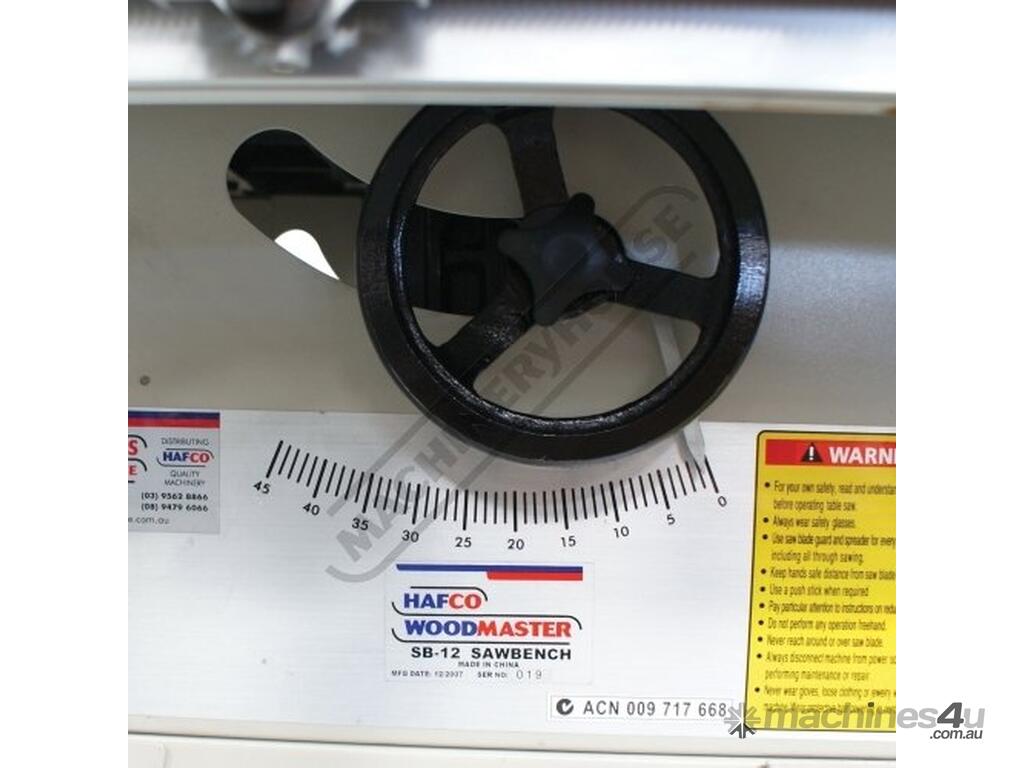 New hafco woodmaster SB-12 Table Saws in NORTHMEAD, NSW