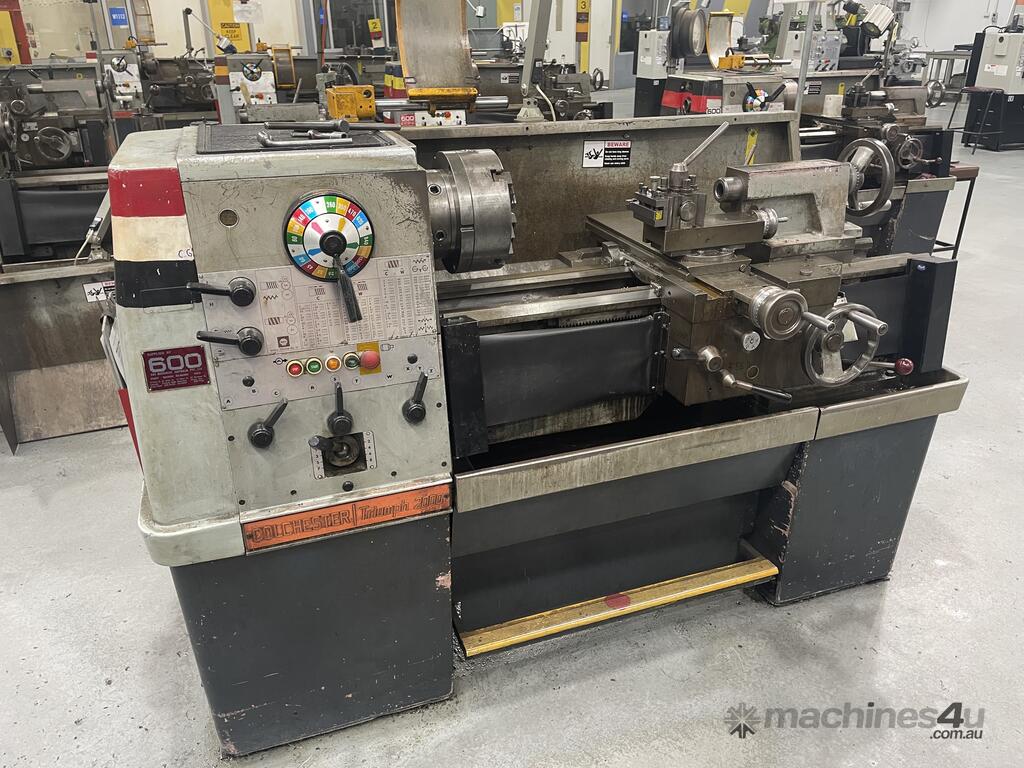 Vintage 1970 Cold Chester Cold Chester Triumph Lathe 2000 Metal Lathe in Listed on Machines4u