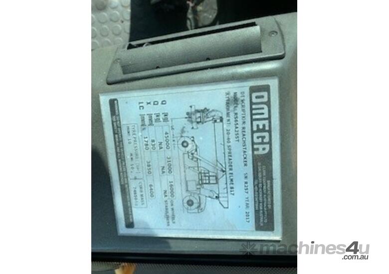 Used 2017 omega 2017 Omega RS65A255T Reach Stacker Construction ...