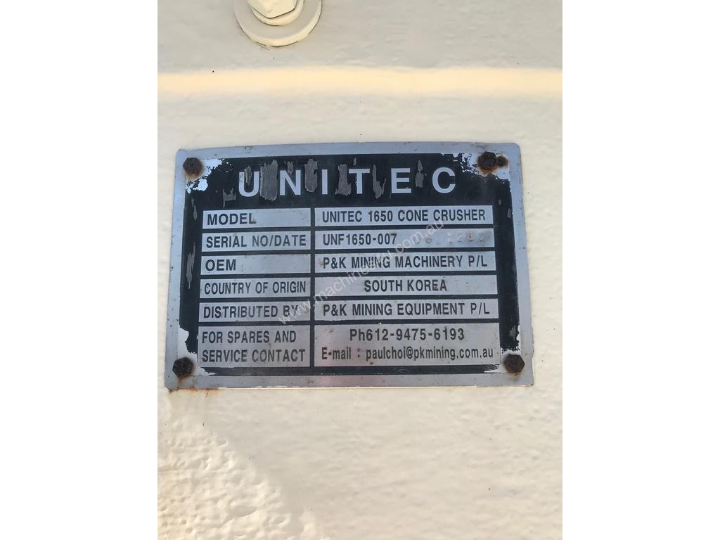New Unitec 1650 Cone Crushers (607273)