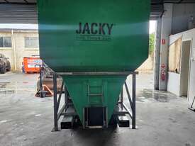 Used Jacky Jacky storage hopper with discharge shute SWL 1200kgs Hopper ...