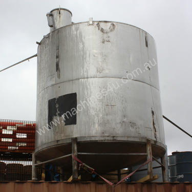 Used unspecified Cone bottom top stainless process vessel tank ...