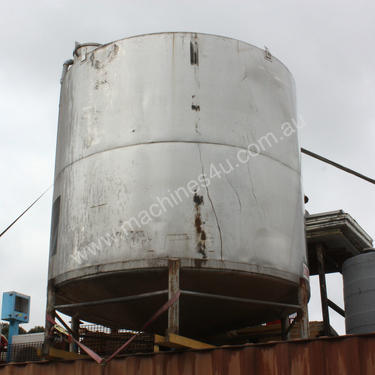 Used unspecified Cone bottom top stainless process vessel tank ...