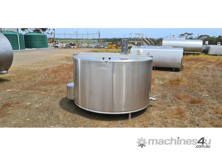 Used anderson STAINLESS STEEL TANK MILK VAT 2000lt Stainless Steel ...