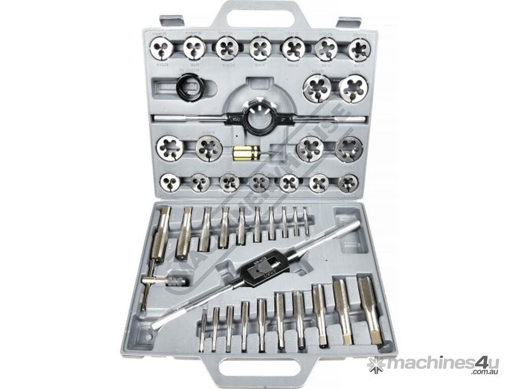 New toolmaster Imperial Alloy Steel Tap Die Set - 45 Piece UNC UNF 1 4 ...