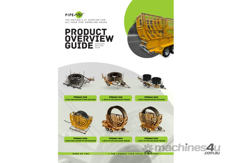 New 2023 pipemax pipeMAX Skid-mount PE Pipe Decoiler 6 Inch l 650kg SWL ...