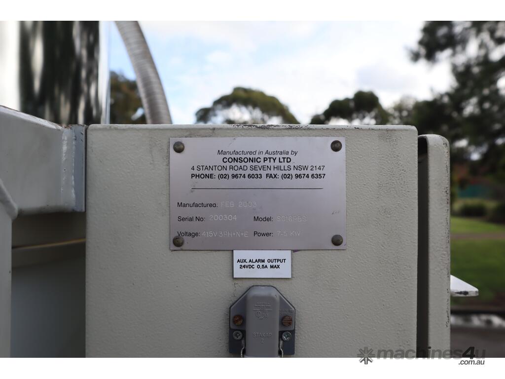 Used Consonic Hopper Loader Controller With 7 5kW Vacuum Pump - Consonic Plastic Extrusion ...