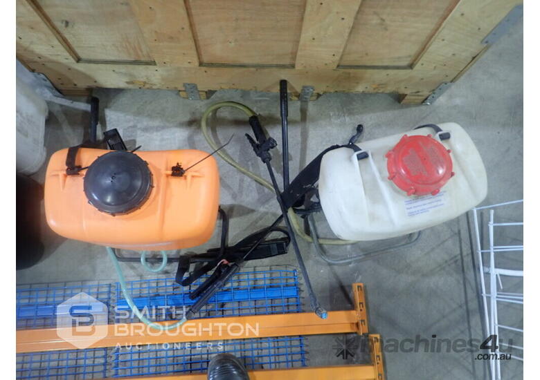 Used BOX COMPRISING OF 2 X BACKPACK SPRAYERS PARTS OF PALLET RACKING ...