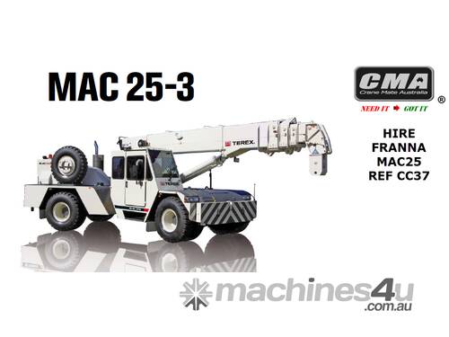 Hire 2019 Terex Franna MAC 25 Franna Cranes in NOOSAVILLE, QLD