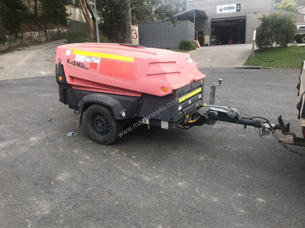 Used 2009 Atlas Copco 130 CFM Compressor Towable Portable Compressor in ...