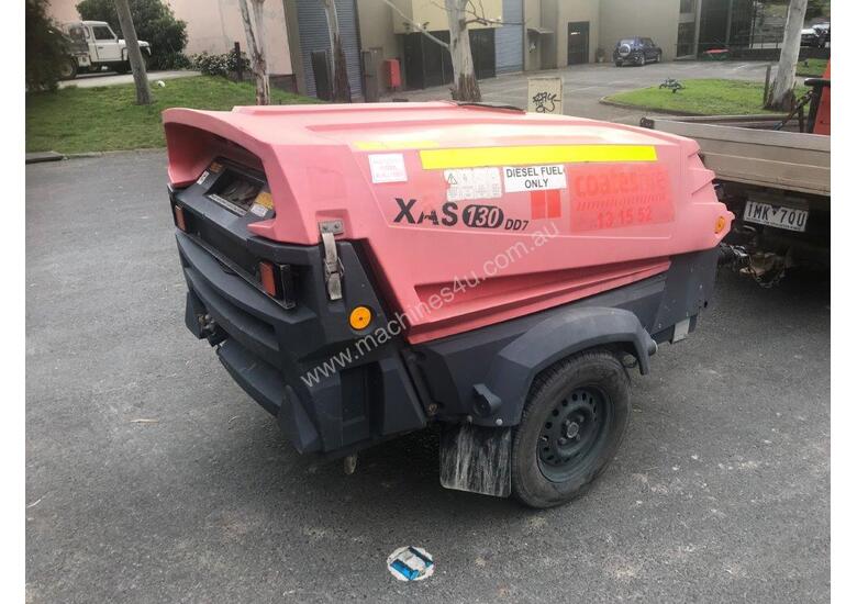 Used 2009 Atlas Copco 130 CFM Compressor Towable Portable Compressor in ...