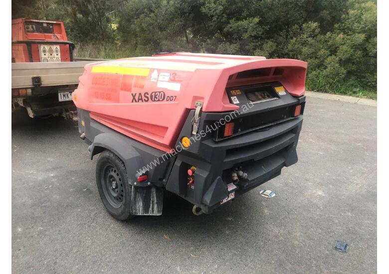 Used 2009 Atlas Copco 130 CFM Compressor Towable Portable Compressor in ...