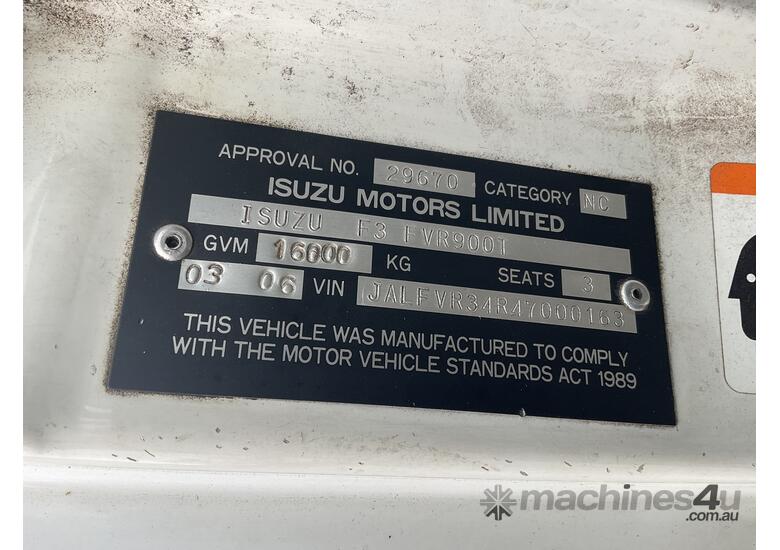 Buy Used 2006 Isuzu 2006 Isuzu FVR900 4x2 Tray Truck Tray Truck in , - Listed on Machines4u
