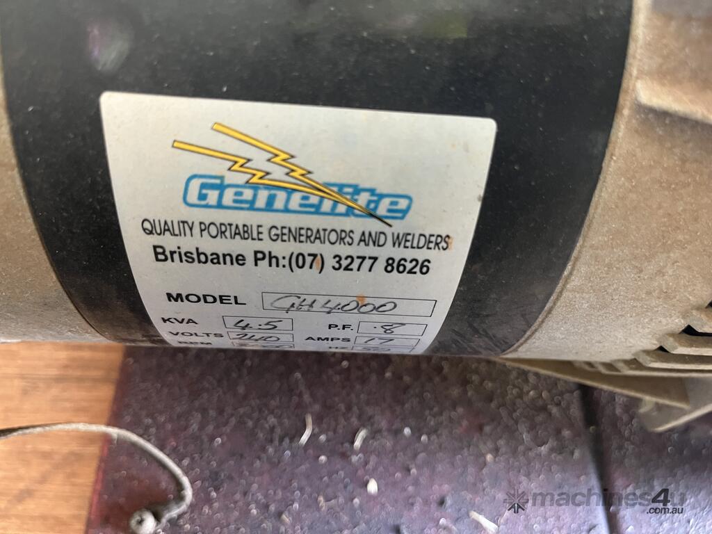 Buy Used Genelite GH4000 Generator Powered By Honda GX270 Generator in , - Listed on Machines4u