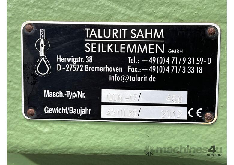 Used 2012 SAHM SPLICE Hydraulic presses SAHM SPLICE - 007 - 17 Press ...