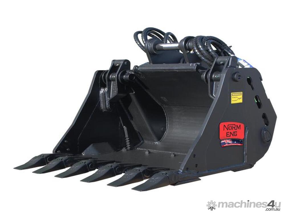 New norm engineering NORM ENGINEERING PRO SERIES 4-IN-1 LOADER STYLE BUCKET Skid Steer Buckets ...